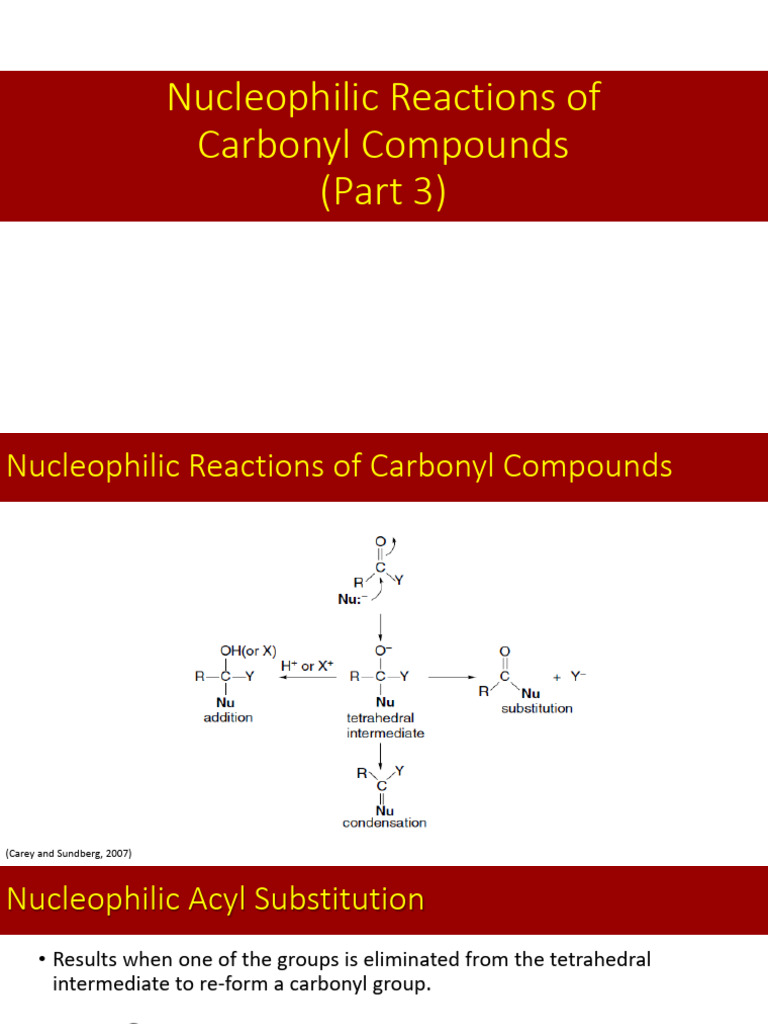 AOC Lec Module 2C - Nucleophilic Reactions of Carbonyl Compounds (Part ...