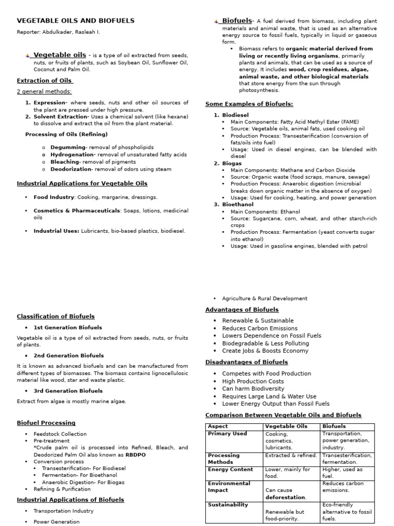 Vegetable Oils and Biofuels | PDF | Biofuel | Vegetable Oil