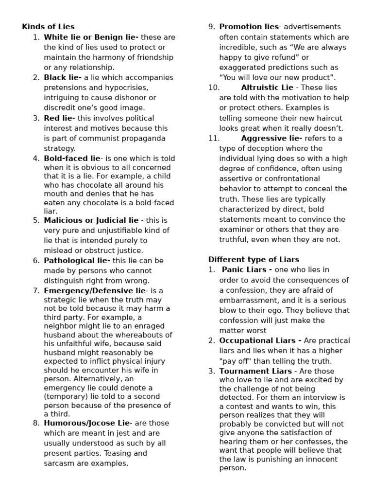 week3 | PDF | Lie | Psychology