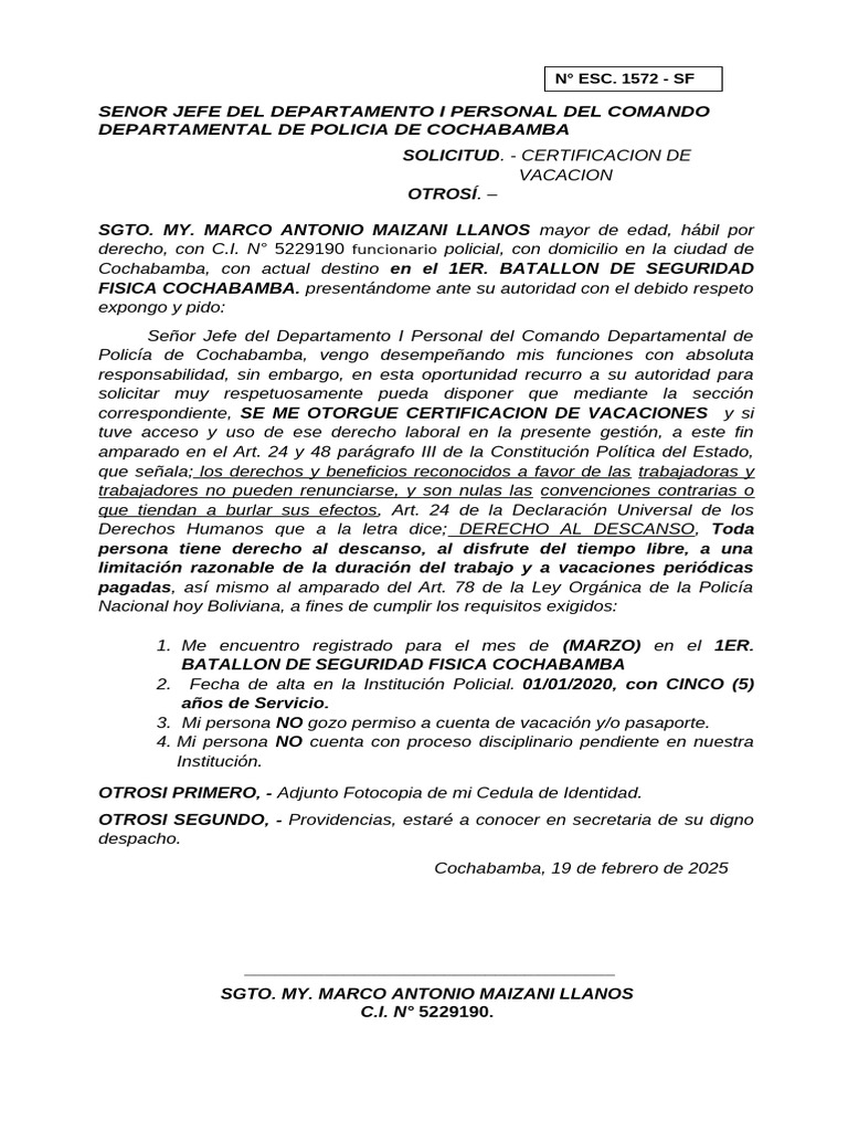 Cert. Vac. Marco | PDF | Policía | Justicia