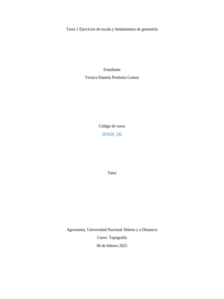 Tarea 1 Ejercicios Topografia | PDF