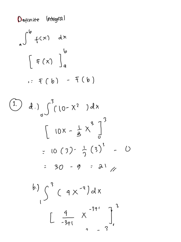 Definite Integral | PDF