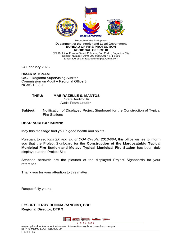 Coa Information Signboards Molave Margos | PDF