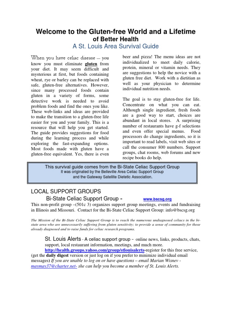 Gluten Free Survival Guide | PDF | Gluten Free Diet | Salad