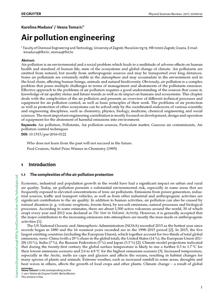 Maduna Air Pollution Eng | PDF | Air Pollution | Climate Change