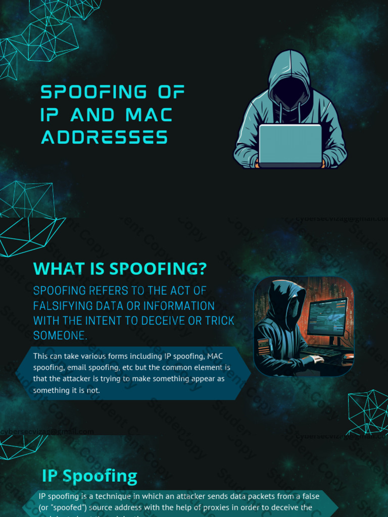 Spoofing of IP and MAC Addresses (Student Copy) | PDF