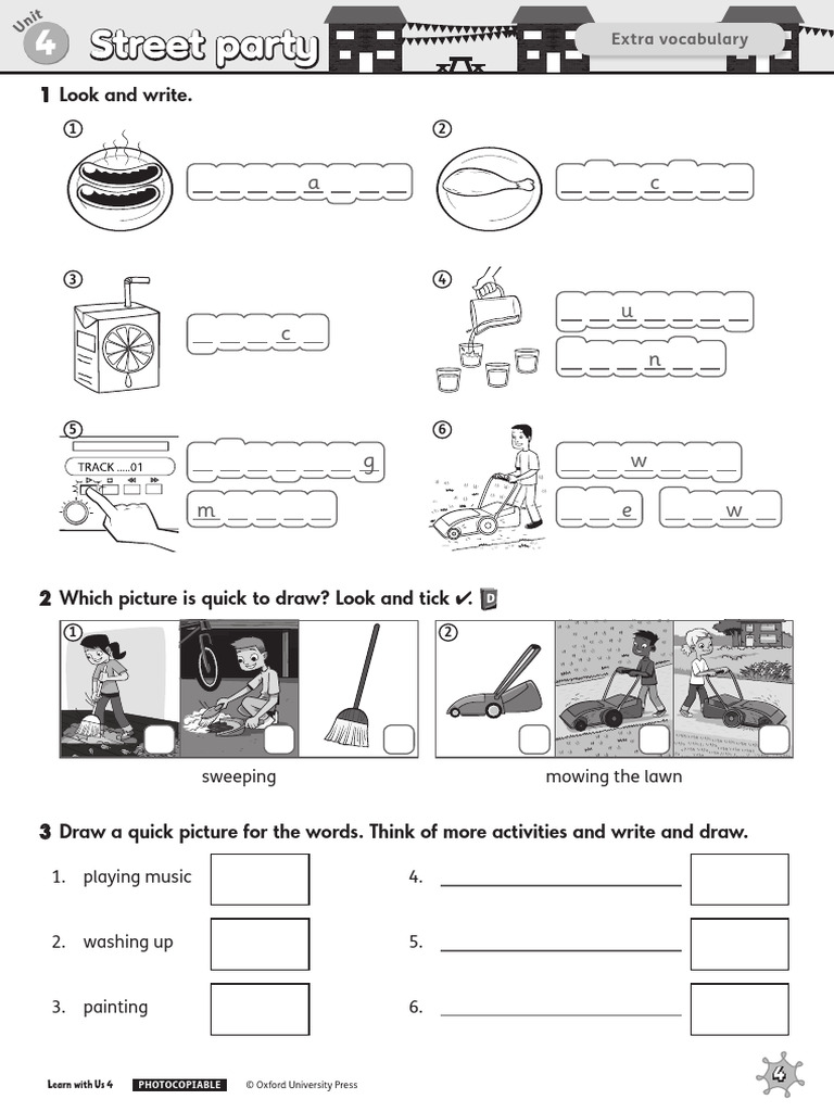LWU 4 Extra Vocabulary Unit 4 | PDF