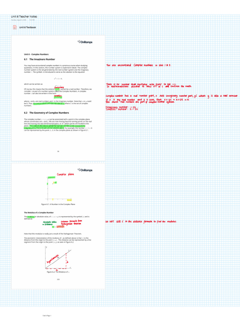 Unit 6 Teacher Notes | PDF