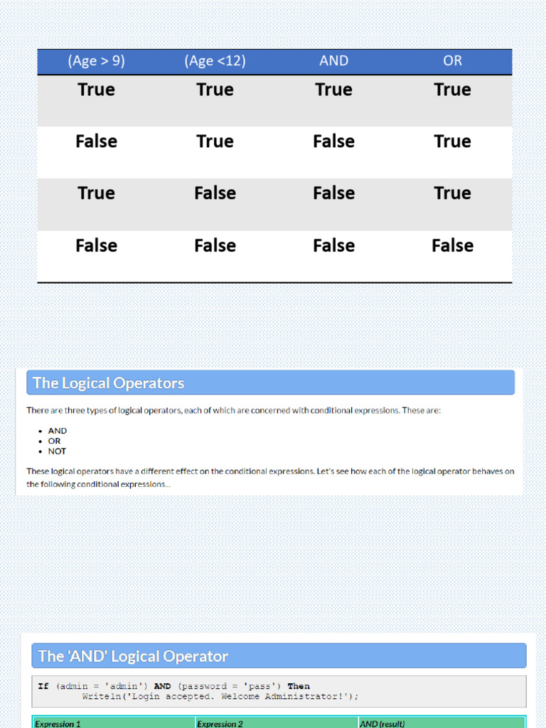 Logical Operator Presentation | PDF