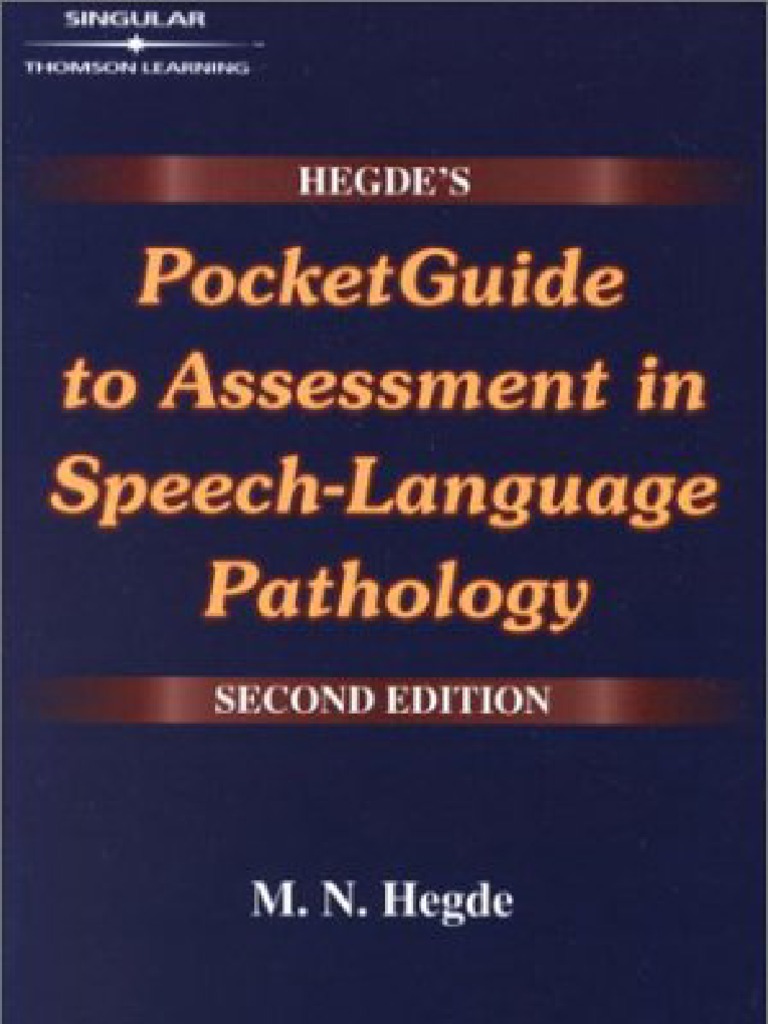 Pocket Guide To Assessment in Speech Language Pathology | PDF