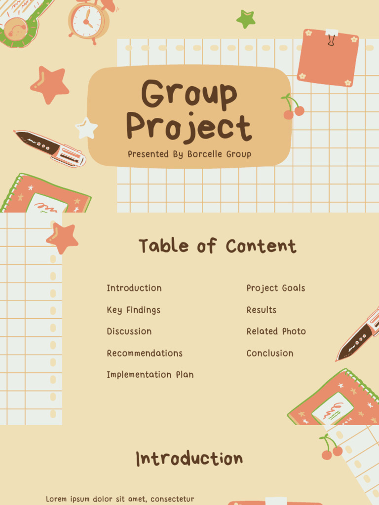 Yellow Cute Pastel Group Project Presentation | PDF