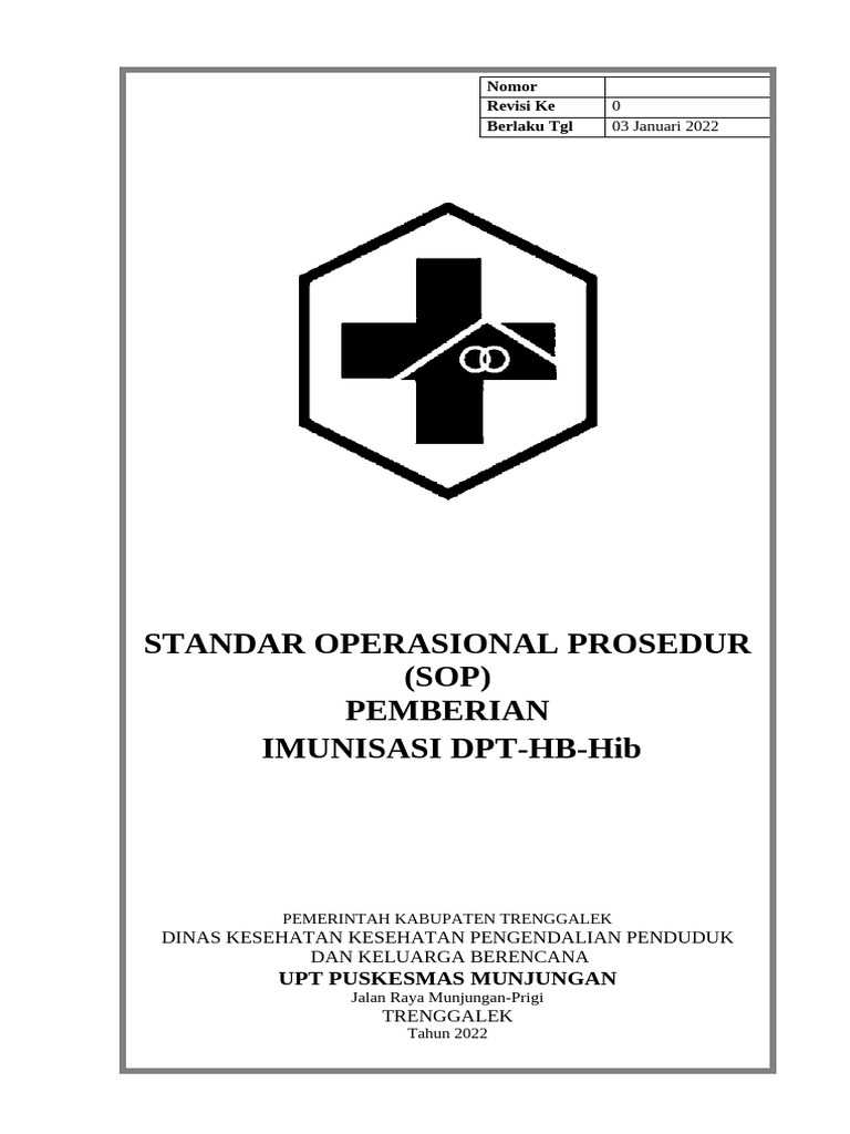 FIX SOP IMUNISASI DPT HB Hib | PDF