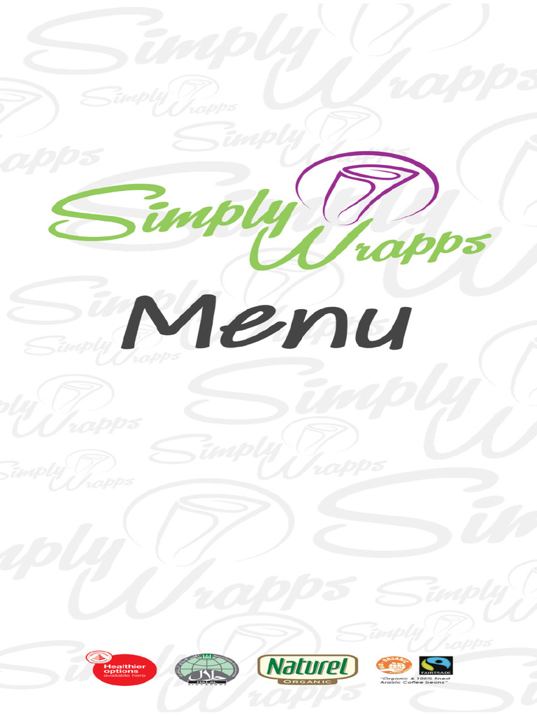 Simply Wrapps in Cafe Menu | PDF