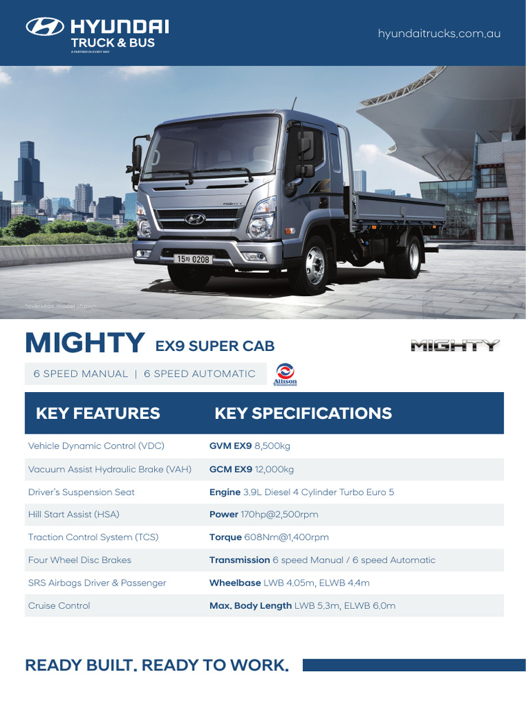 EX9 Mighty Super Cab Web | PDF | Automatic Transmission | Truck
