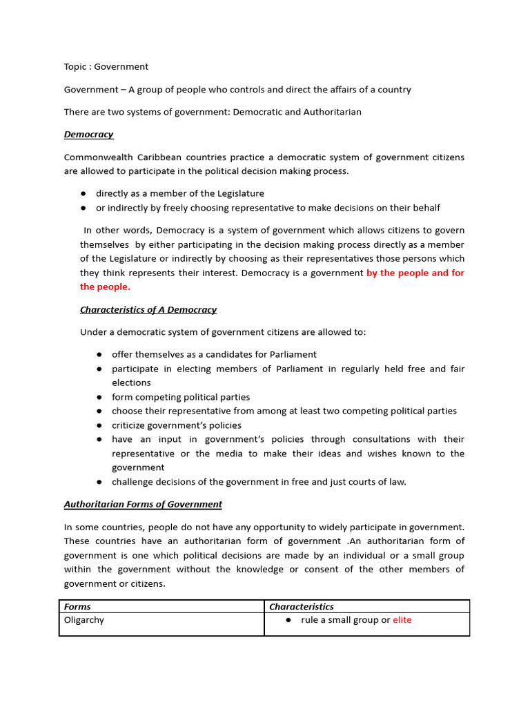 Introduction To Government | PDF | Government | Suffrage