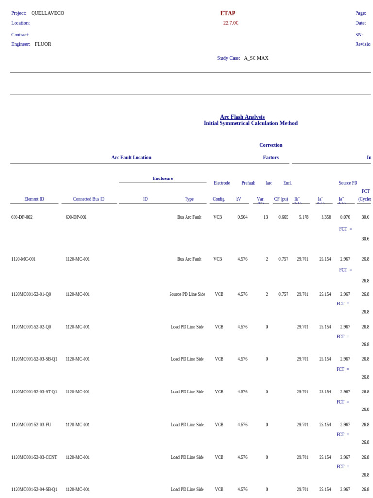 Untitled - Iafs - Arc Flash Analysis - BASE | PDF | Electricity | Electrical Components