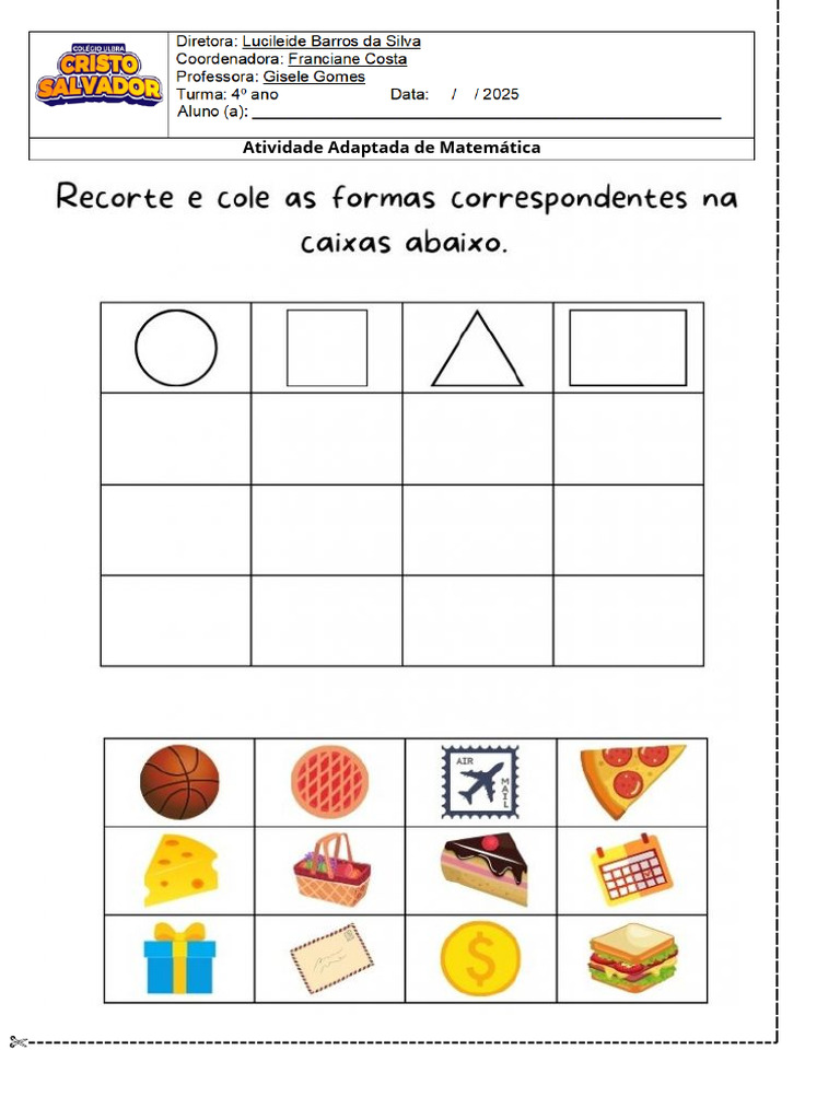 Atividade Adaptada de Matemática - Primera Semana | PDF