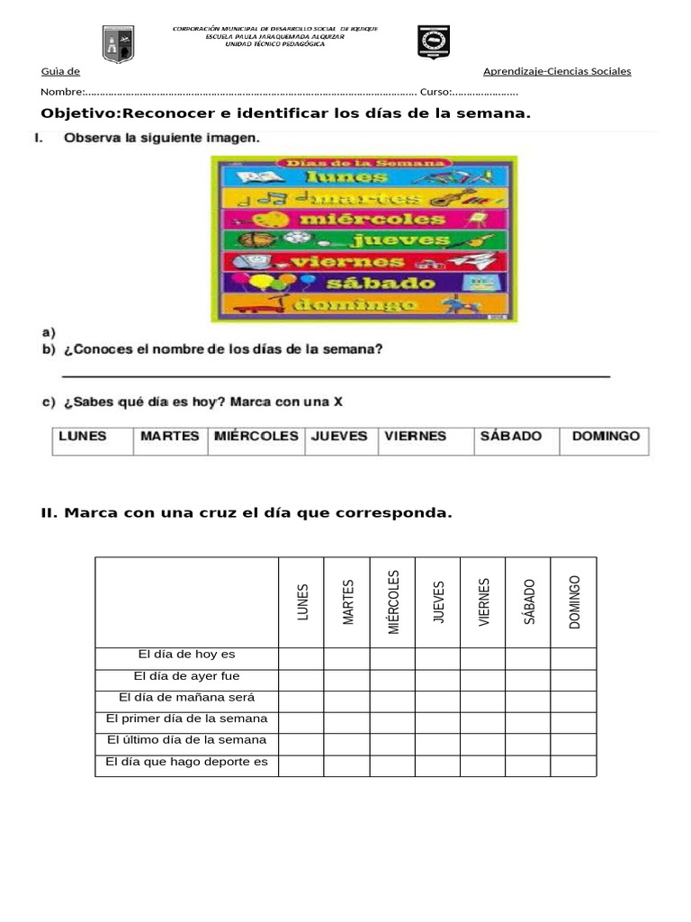 Dias de La Semana | PDF