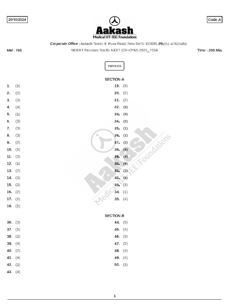 NRT-03 Code A OYM 20 10 2024 Sol | PDF