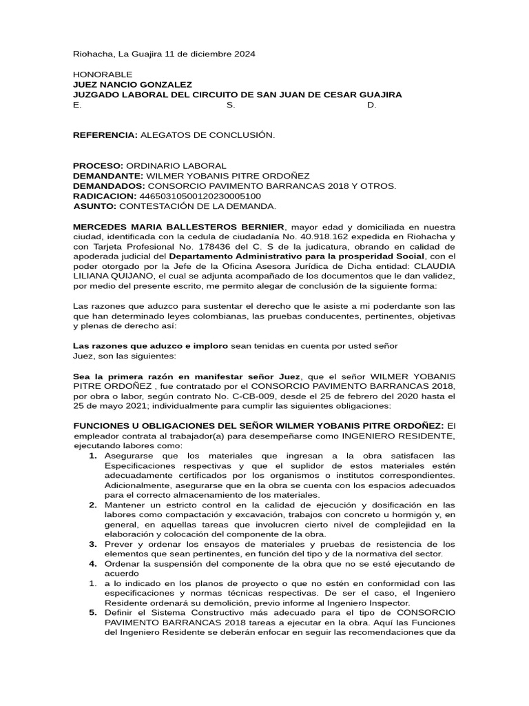 Alegatos de Conclusión en La Alzada - Mercedes María Ballesteros ...