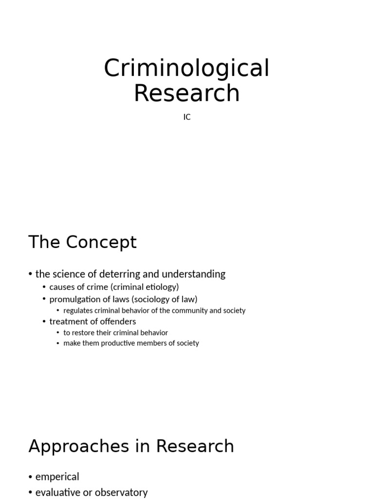 Criminological Research | PDF | Criminology | Crime & Violence