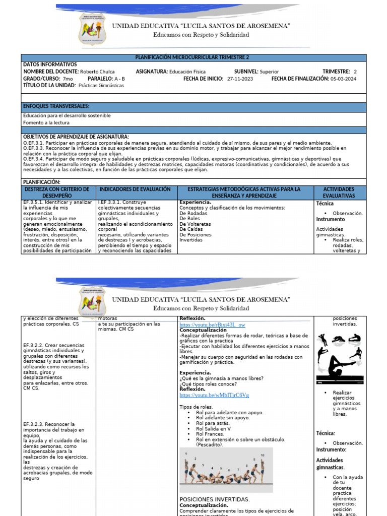 Planificacion 7mo A-B 2do Trimestre | PDF | Aprendizaje | Enseñando