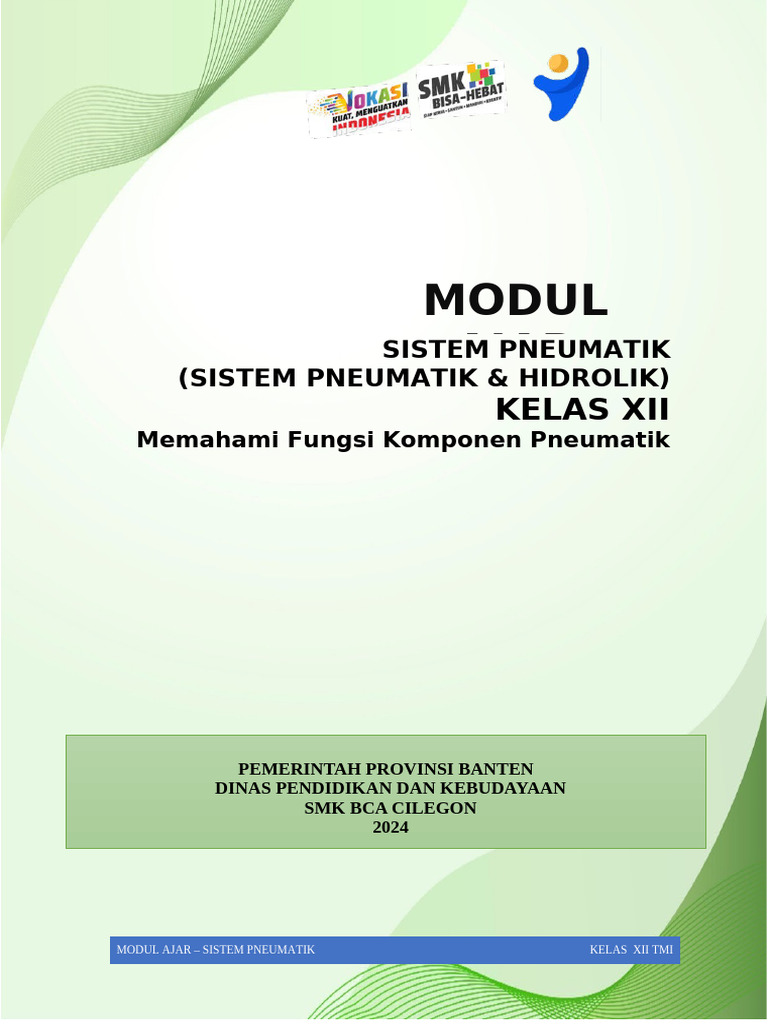 Modul Ajar Sist. Pneumatik XII - Fungsi Komponen Pneu | PDF