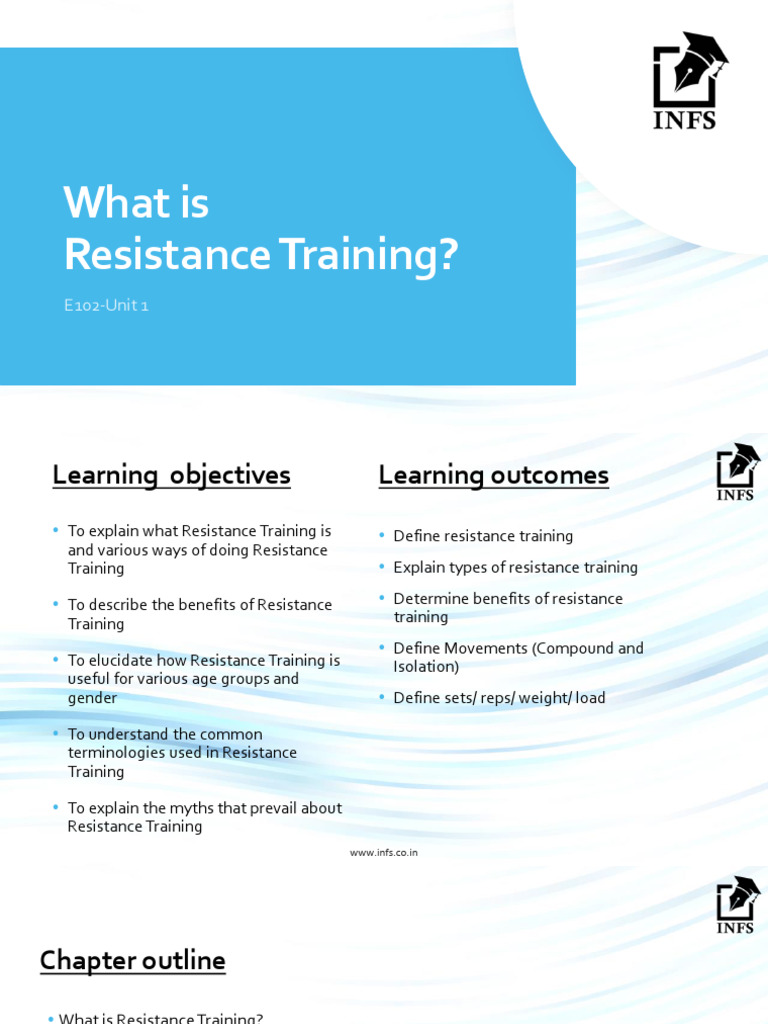 E102_Unit_01_What_is_Resistance_Training_V2 | PDF | Strength Training | Behavior Modification