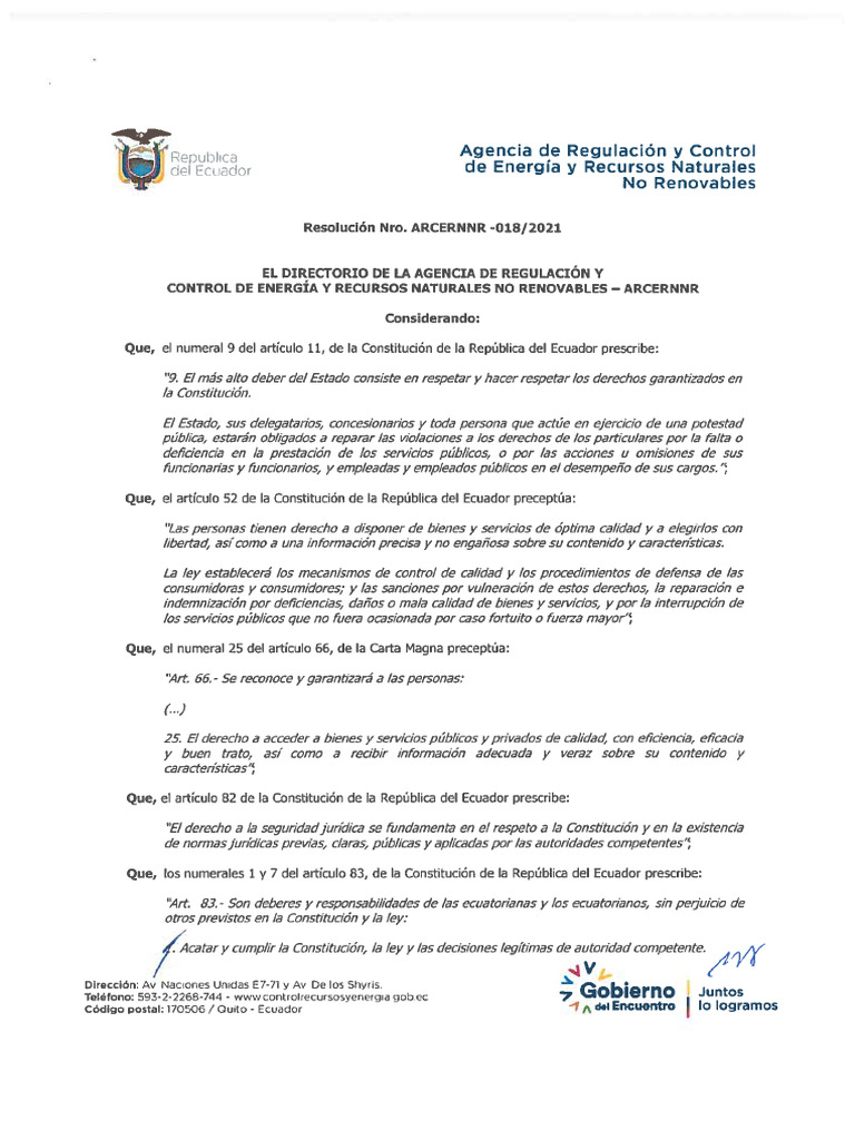 Res Nro Arcernnr-018-2021 | PDF