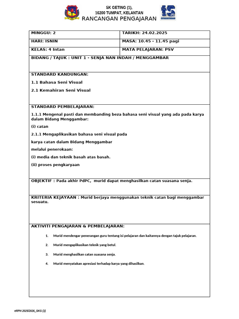 Isnin - 24 Feb 2025 - RPH 4 | PDF