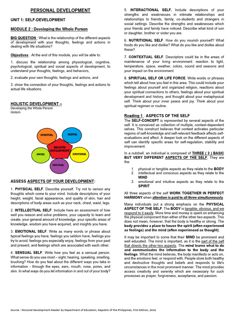 PerDev-M2-Hand-out | PDF | Feeling | Mind