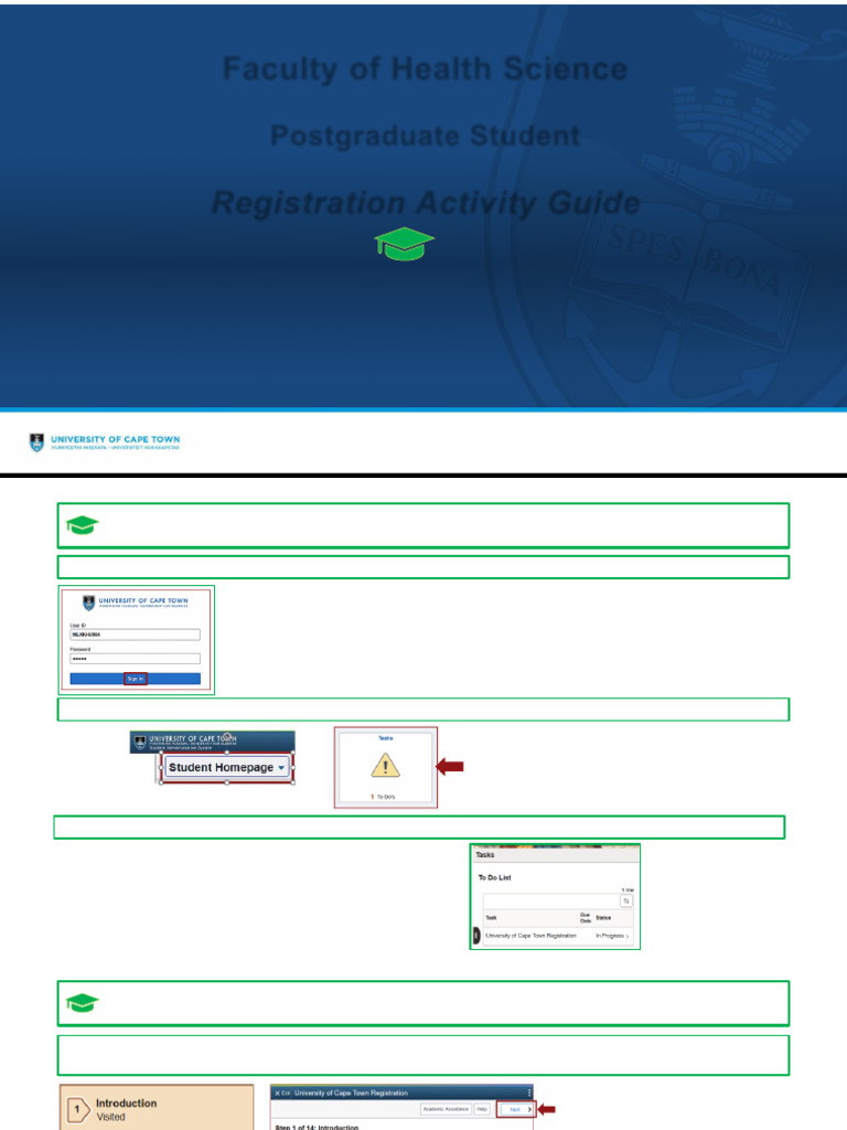 FHS - PG - Registration Steps - PE - Student Guide V2 | PDF | Thesis