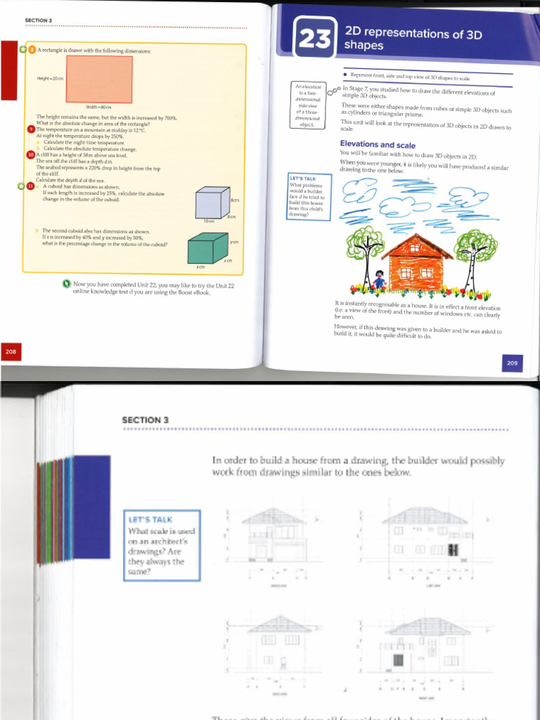 Y8 Chapter 23 - 2D Representations of 3D Shapes | PDF