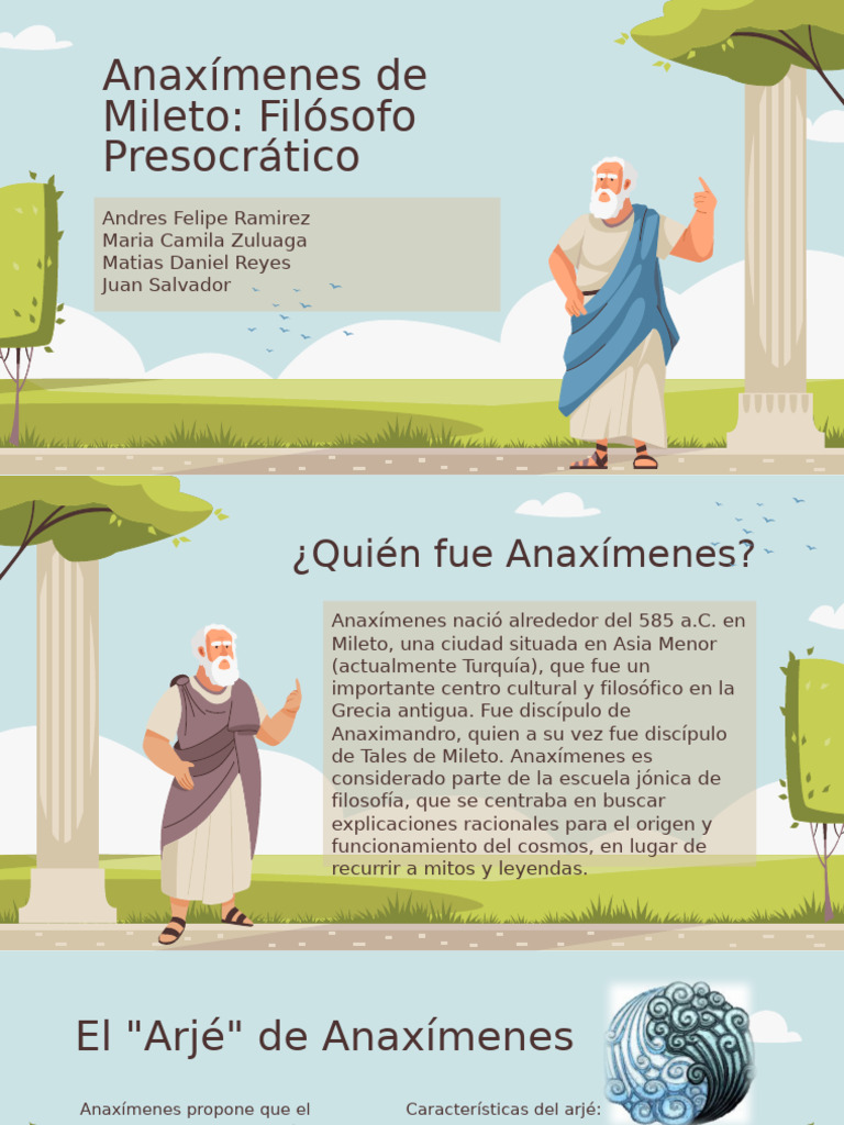 Anaxímenes: Filósofo Presocrático del Aire | PDF | Filosofía griega ...