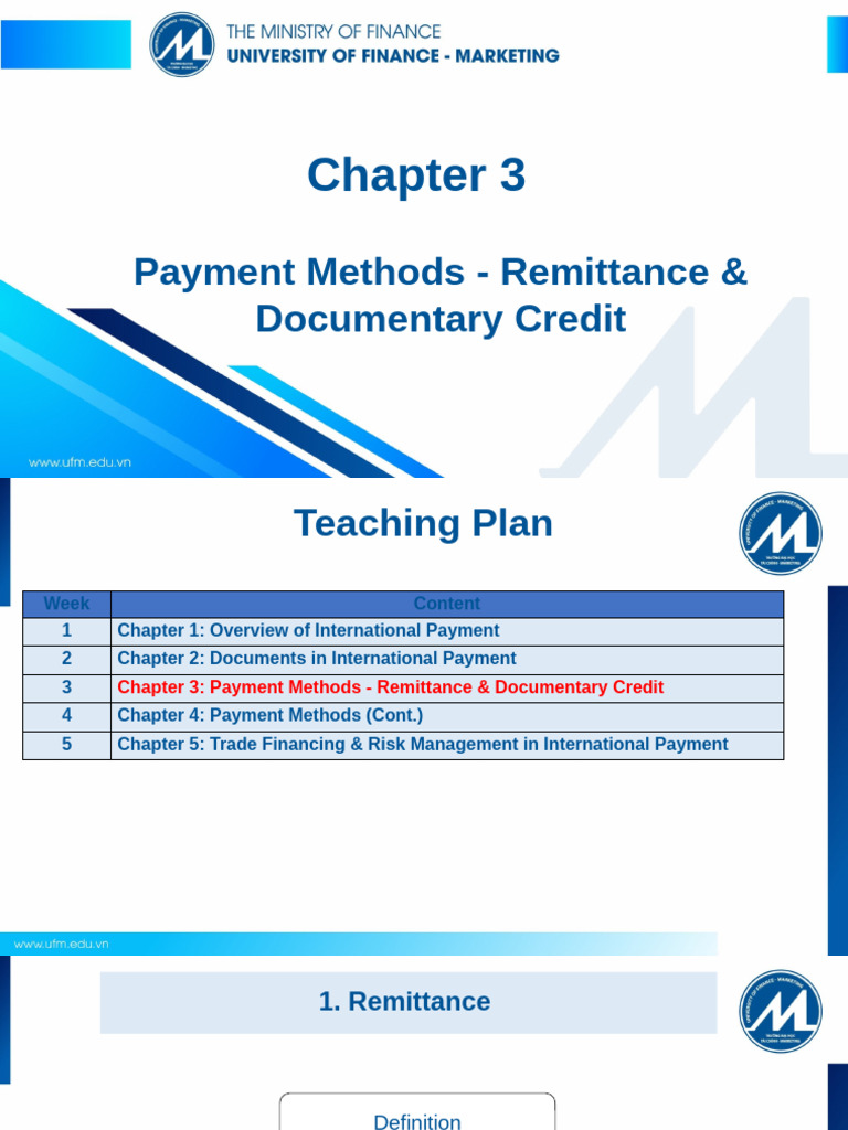 Chapter 3 - Payment Methods - Remittance & Documentary Credit | PDF ...