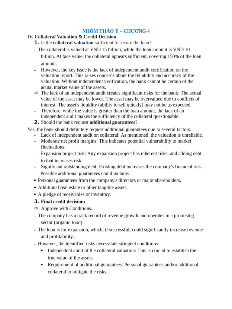 Collateral Valuation & Credit Decision | PDF | Valuation (Finance) | Risk