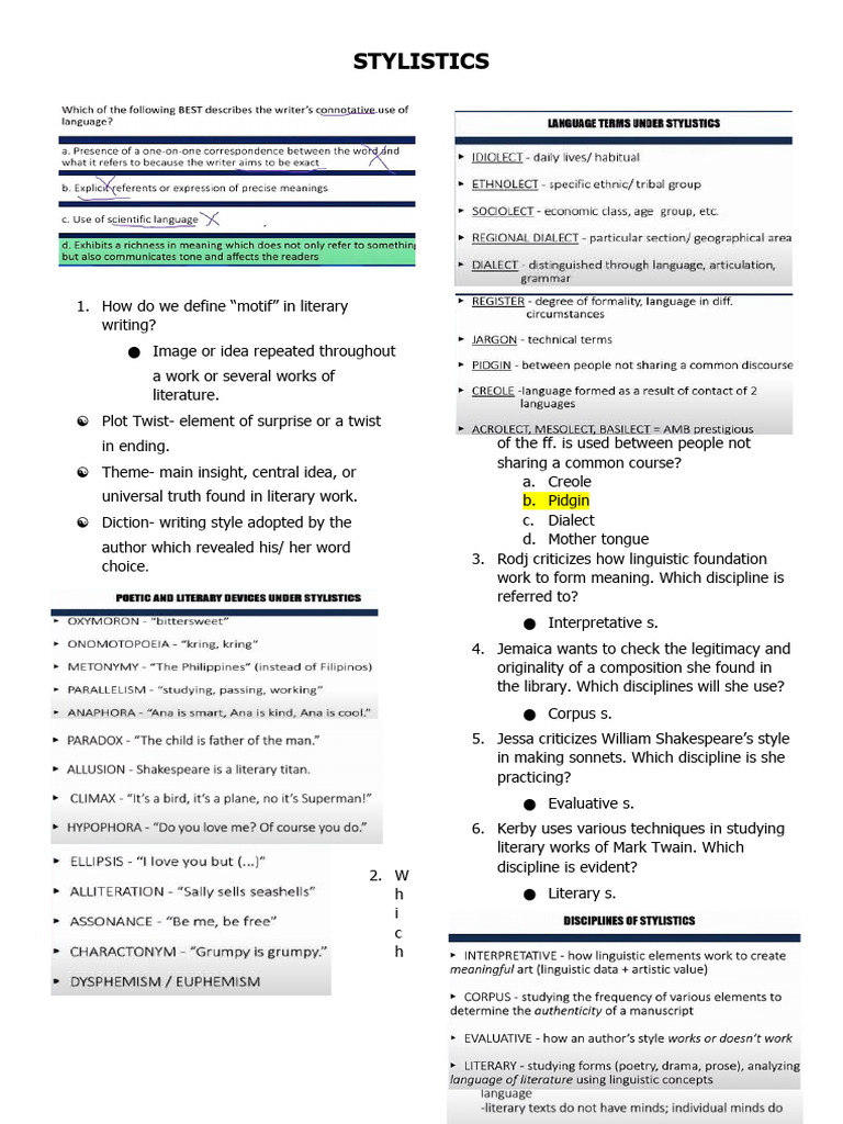 STYLISTICS, TEACHING LITERATURE, LIT CRIT | PDF | Human Communication ...