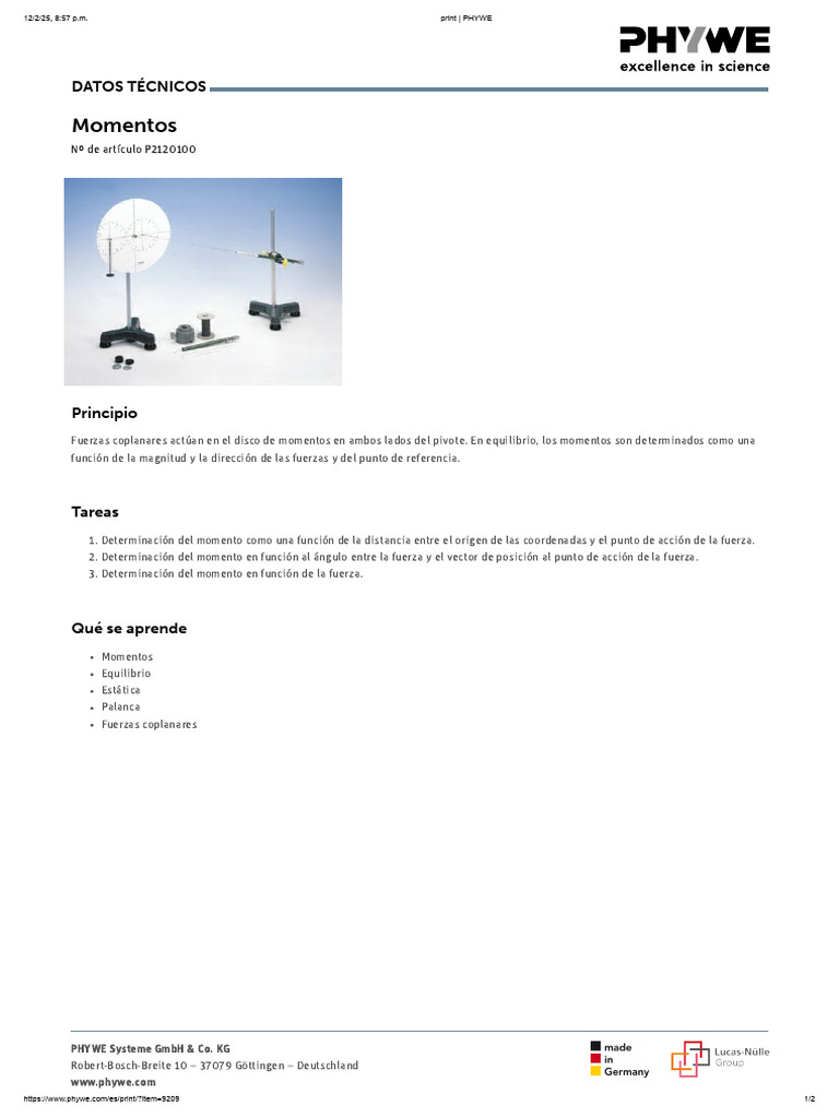 Print - PHYWE.2 | PDF | Física | Ingeniería mecánica