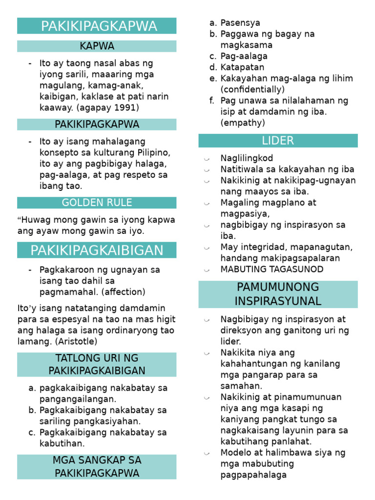 ESP- Q2 REVIEWER | PDF