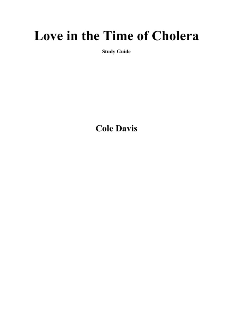 Love in the Time of Cholera Study Guide Character List | PDF