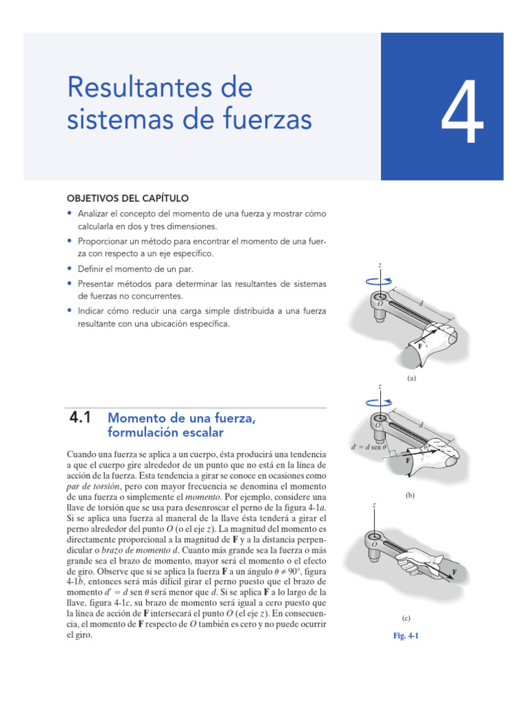 Cálculo del Momento de Fuerzas | PDF | Vector Euclidiano | Esfuerzo de ...