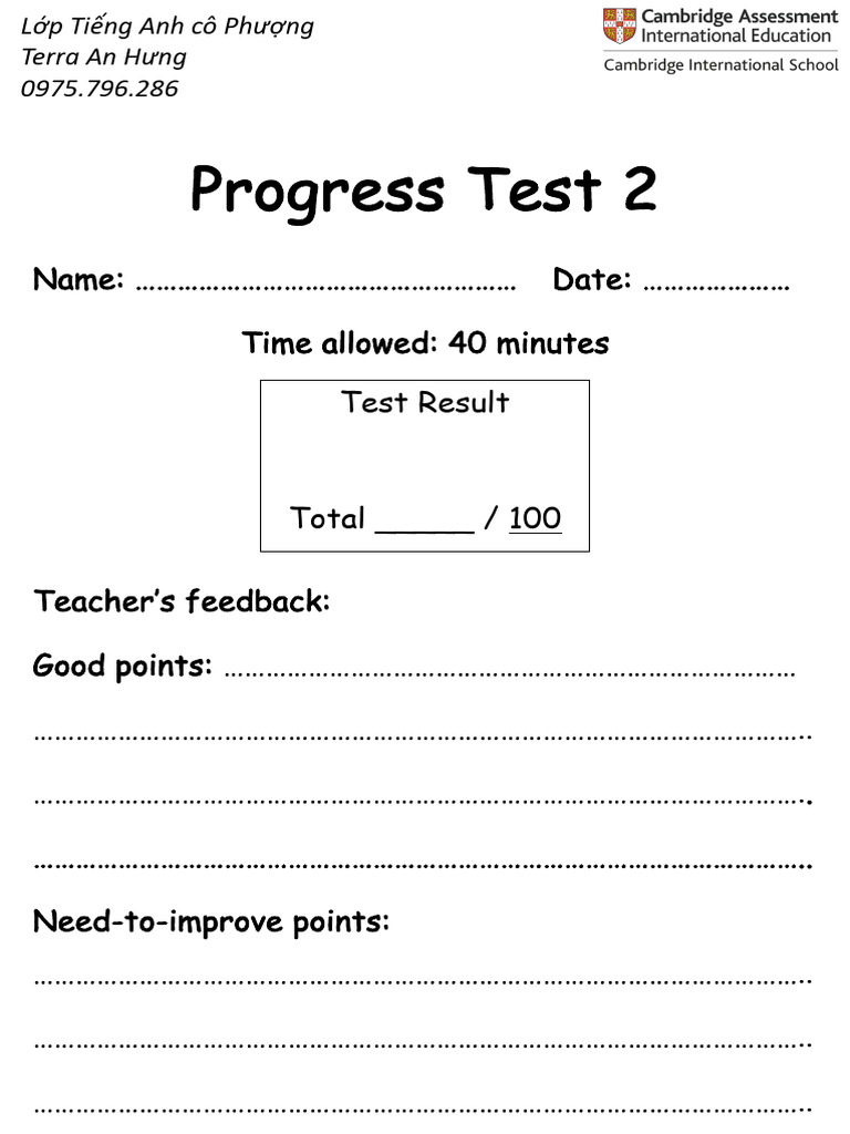 P.U2 Grade 3 - Unit 2 | PDF