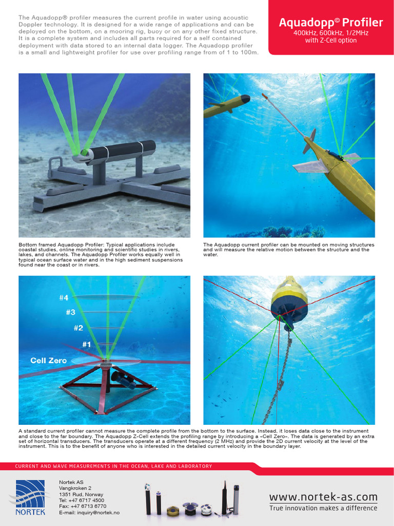 Nortek Datasheet - Aquadopp - Profiler | PDF | Hertz
