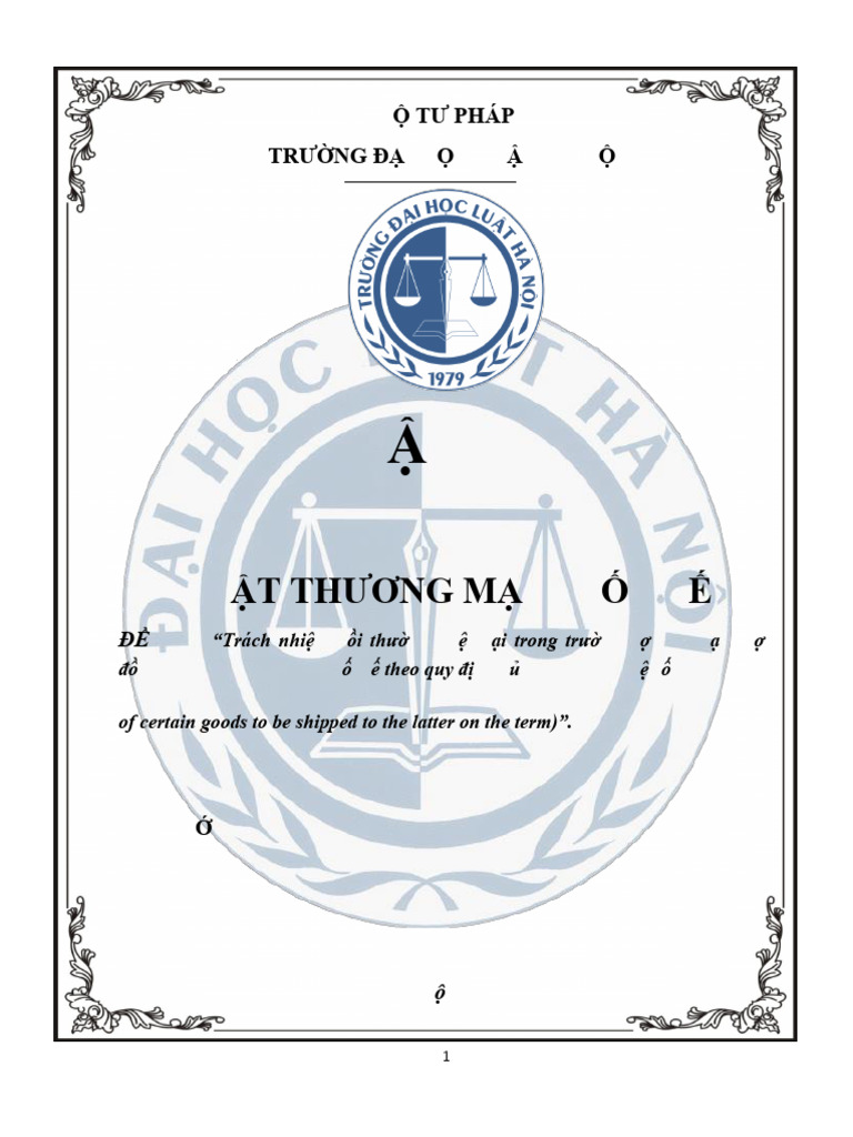 BTN môn Luật TMQT Nhóm 04 N05.TL3 | PDF