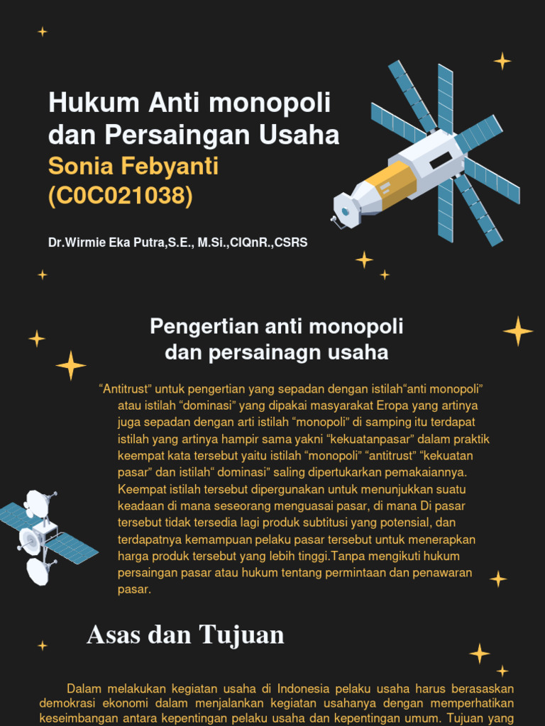 Hukum Anti Monopoli Dan Persaingan Usaha | PDF