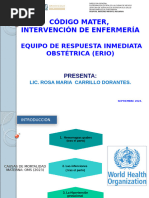 Triage Obstétrico, código mater y ERIO. | PDF | Partería | Cuidado de ...