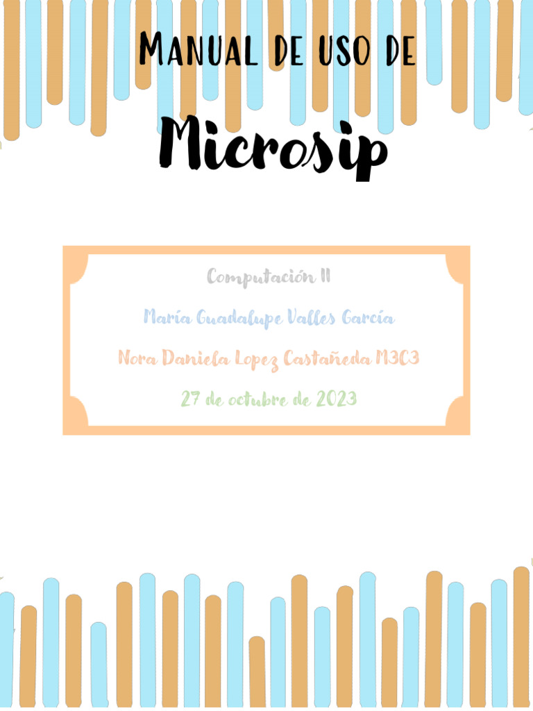 Para Comenzar Este Manual Se Debe Tener Conocimiento Sobre Que Es El Microsip | PDF ...