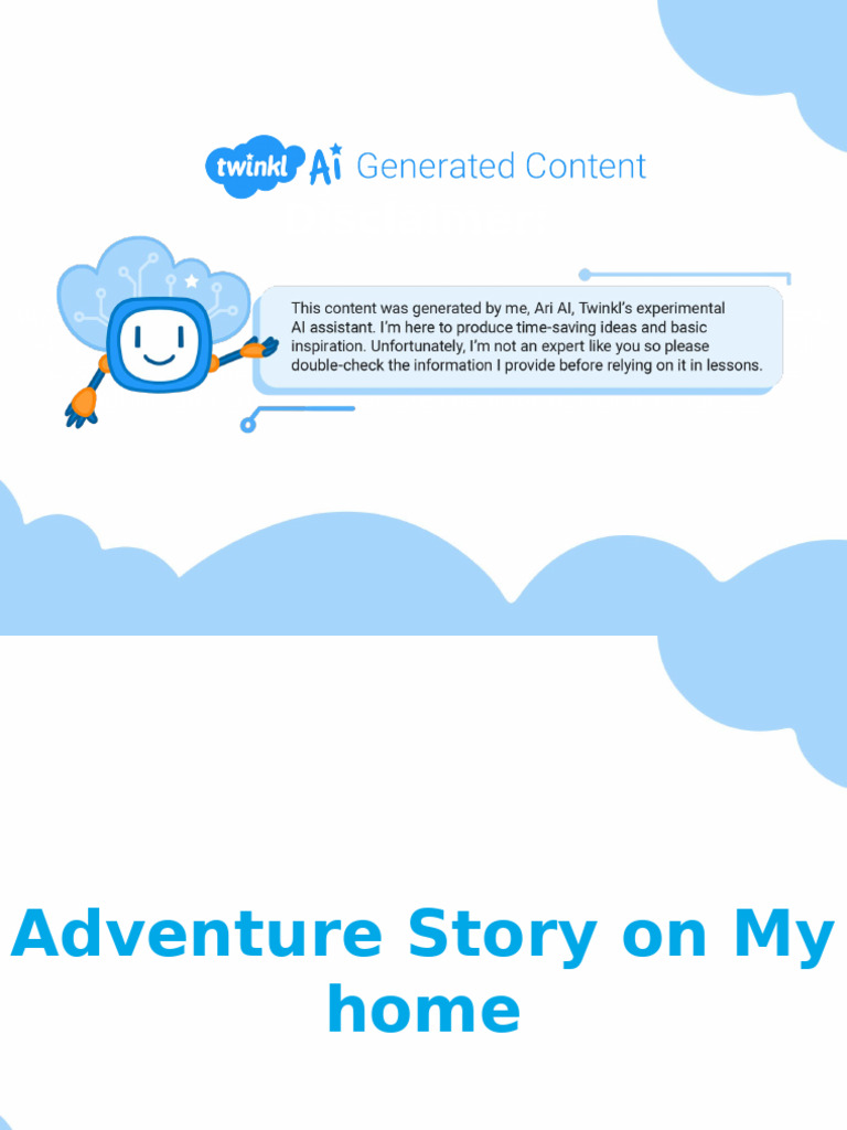 My Home Adventure Story - Twinkl | PDF