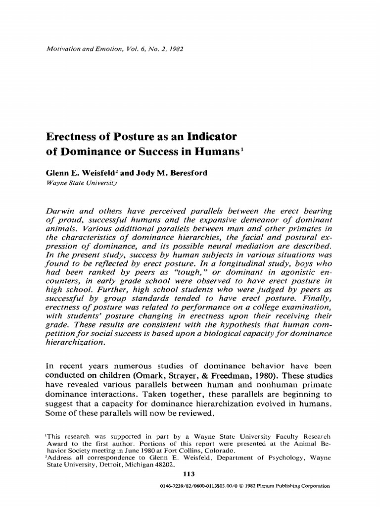 Posture & Dominance in Humans | PDF | Gorilla | Aggression