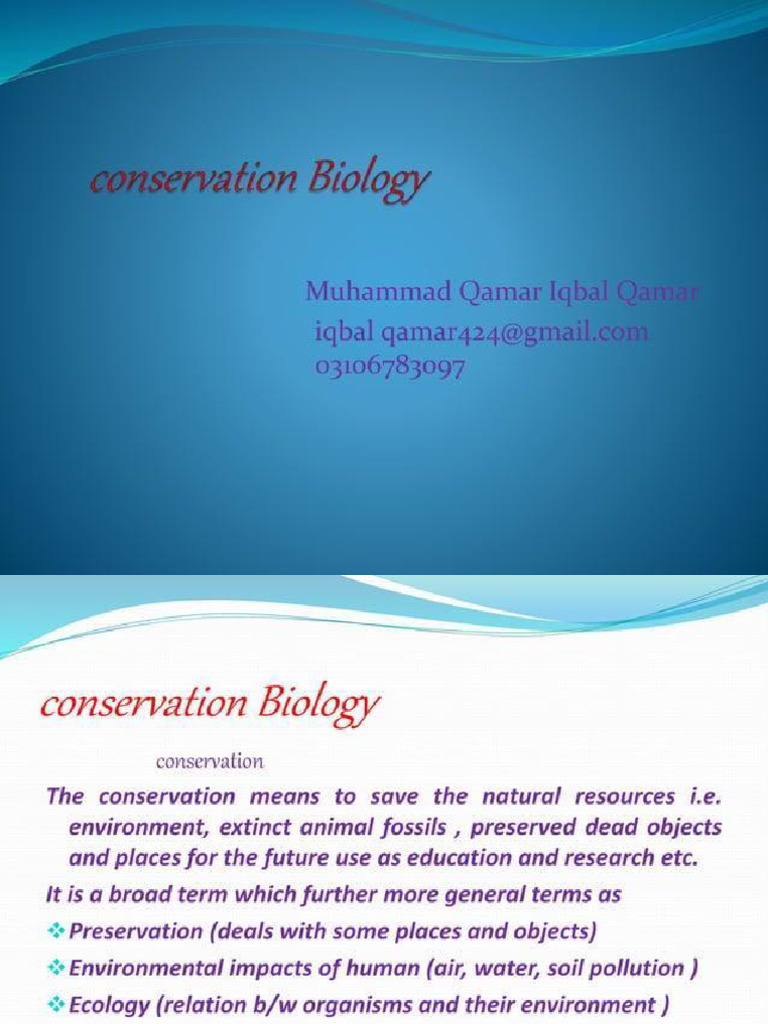 Conservation Biology | PDF